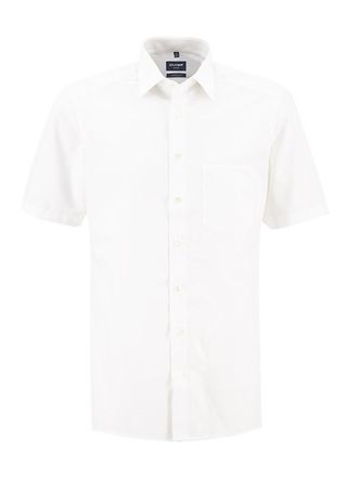 Olymp Herren Kurzarmhemd beige Baumwolle