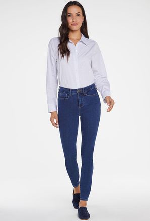 NYDJ Ami Skinny Jeans Mittelblau Premium-Denim (Lang)