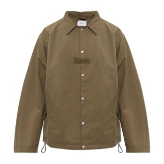 Rhude Homme, Vestes, Brun, Taille: M Veste avec logo brod&eacute;