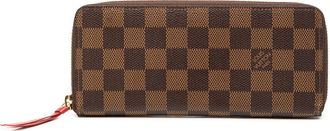Louis Vuitton Portemonnaie - Damier Ebene Clemence Zippy Wallet - Gr. unisize - in Braun - f&uuml;r Damen