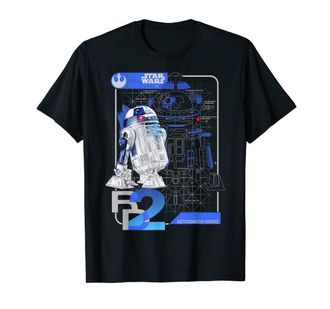 Star Wars The Last Jedi R2-D2 Simple Schematics Poster T-Shirt