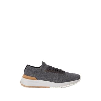 Brunello Cucinelli Homme, Chaussures, Noir, Taille: 43 EU Baskets en maille de coton