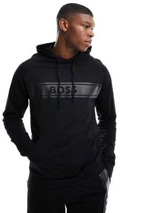 HUGO BOSS Authentic - Sweat &agrave; capuche &agrave; logo - Noir