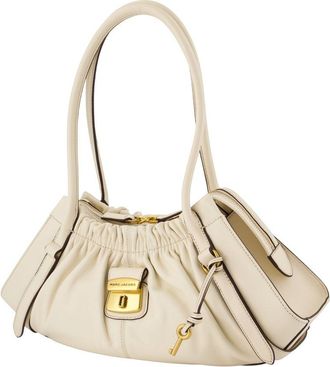 Marc Jacobs Womens The Satchel Shoulder Bag - Marc Jacobs Leather Ivory Lambskin Shoulder-Hobo-Bags