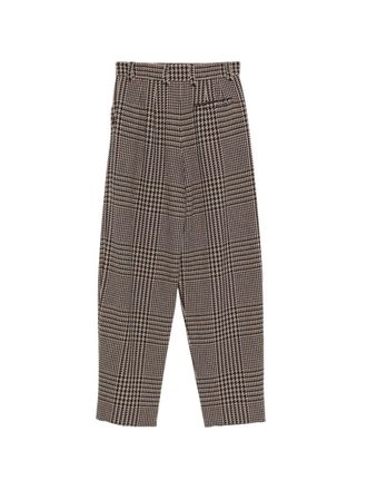 Emporio Armani Prince of Wales Check Trousers - Black