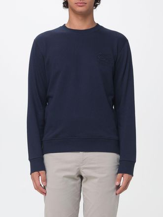 Etro Rundhals-Sweatshirt von aus Baumwolle mit Ton-in-Ton-Logo und elastischen B&uuml;ndchen