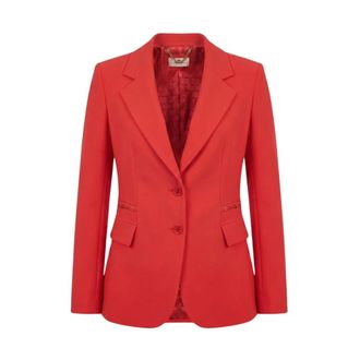 Elisabetta Franchi Giacca In Doppio Crepe Stretch - - Jackets - Damen - Rot - M