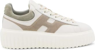 Hogan Low-Top Sneaker - White And Beige Leather Sneakers - Gr. 40 (EU) - in Beige - f&uuml;r Damen