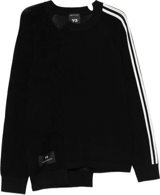Yohji Yamamoto Homme, Pulls, Noir, Taille: XS Logo Knit Sweater