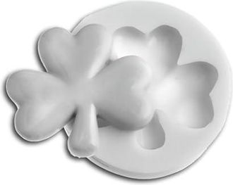 Silikomart Silikomart | Silikonform für Zuckermasse CLOVER, Form für Tortendekorationen, Prinzenthema, Maße 150 x 140 x 40 mm