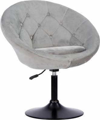 Happy Garden Happy Garden - Tabouret de bar en velours gris edgar