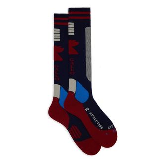 Gallo Gallo, unisex, Sous-vêtements, Multicolore, Taille: M Longues Chaussettes de Ski - Motif Chevron
