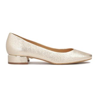 Kazar Niedrige Pumpen f&uuml;r goldenes Metallic-Leder - - Shoes - Damen - Gelb - 38 EU