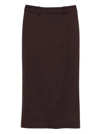 Frankie Shop jupe crayon froncée - Marron