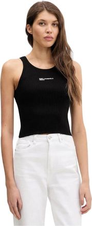 Karl Lagerfeld Femme, Tops, Noir, Taille: 40 FR Crop Top
