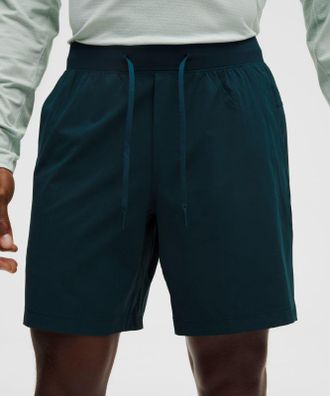 lululemon Zeroed In Shorts ohne Liner f&uuml;r M&auml;nner - 18 cm - Gr&ouml;&szlig;e 2XL in Indochine Blue