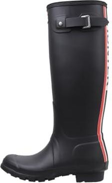 Hunter Hunter ORIGINAL TALL TRI COLOUR LOGO BACKSTRAP BOTTE PLATTE Femme