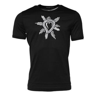 Dolce & Gabbana Homme, Tops, Noir, Taille: XS T-Chemises