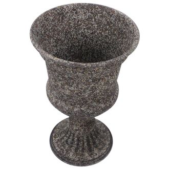 BESPORTBLE Gro&szlig;er Vintage Metall Pflanzk&uuml;bel Au&szlig;en Trompetenf&ouml;rmige Gartenurne Rustikale Blumenvase f&uuml;r Terrasse Friedhof und Innenbereich