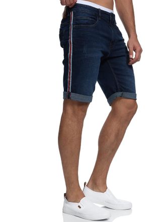 Indicode Herren Fife Jeans Shorts mit 5 Taschen | Herrenshorts Used Look für Männer Dark Blue, XXL