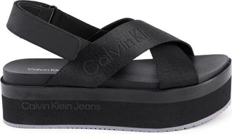 Calvin Klein Femme, Chaussures, Noir, Taille: 37 EU Sandales à Plateforme Élégantes