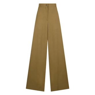 Alberta Ferretti Femme, Pantalons, Beige, Taille: 42 FR Pantalon Large &Eacute;l&eacute;gant