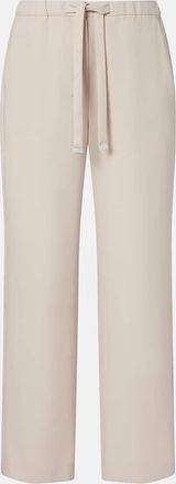 Max Mara Gerade Hose Margenta aus Schurwolle