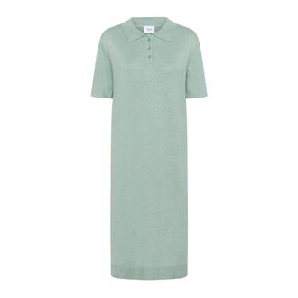 Saint Tropez Blau Surf Melange Polo Kleid - - Dresses - Damen - Gr&uuml;n - XS