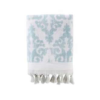 SKL Home by Saturday Knight Ltd. Mirage Fringe Badetuch, Baumwolle, Aqua, Bath Towel