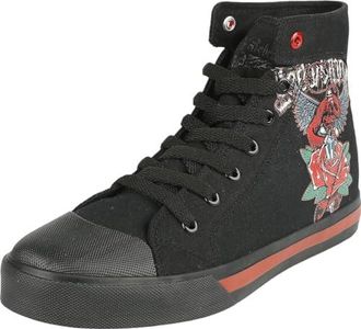 Rock Rebel by EMP Femme Baskets Noires avec imprimé Old School EU37