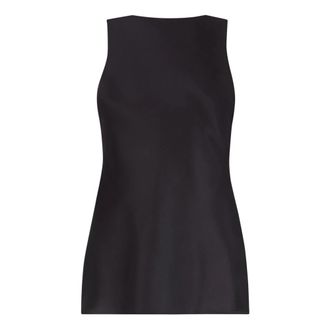 Nina Ricci Halterneck Drapierter Seidensatin-Top - - Tops - Damen - Schwarzk - S