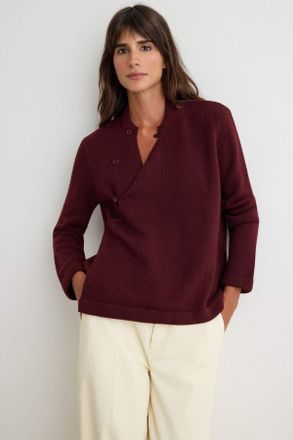Trendyol Langer Cardigan im Regular Fit, einfarbig - Bordeaux