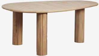 Sklum Sklum - Ovaler Gartentisch aus Akazienholz Ginara &x2194&xFE0E 190 cm Helles Akazienbraun