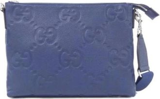 Gucci unisex, Pre-owned, Bleu, Taille: ONE Size Sac bandouli&egrave;re vintage Pre-owned