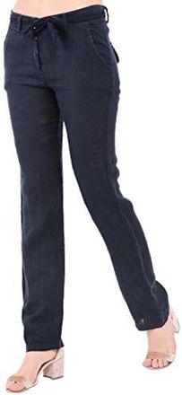 Bonateks Slim Fit Hose Mit Taschen Und Schalg&uuml;rtel, De-Gr&ouml;sse:36, Us-Gr&ouml;sse:S, Marine - Hergestellt In Italien