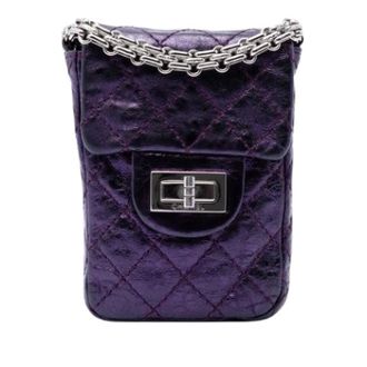 Chanel Sac bandouli&egrave;re matelass&eacute; mini Pre-owned - Femme - Pre-owned - Violet - Taille: ONE Size