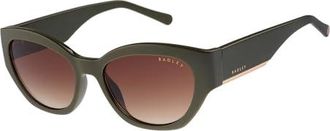 Radley London RDS-6531 Lunettes de soleil pour femme 109 Gloss Solid Kaki avec m&eacute;tal dor&eacute;