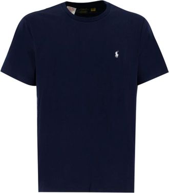 Ralph Lauren Homme, Tops, Bleu, Taille: XL Cotton Jersey Crewneck Tee