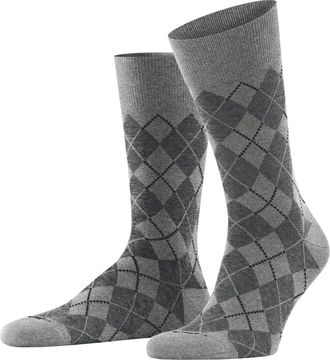 Burlington Herren Socken Carrington M So Baumwolle gemustert 1 Paar, Grau Light Grey 3408, 40-46