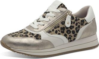 Jana Femmes Baskets Plates avec Fermeture éclair Vegan, Mehrfarbig (Leopard), 38 EU