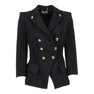 Elisabetta Franchi Damen, Jacken, Schwarzk, XLGr&ouml;&szlig;e