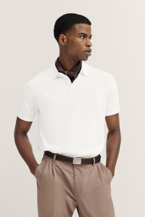 Bugatti Herren Strick-Polo kurzarm in feiner Strickstruktur