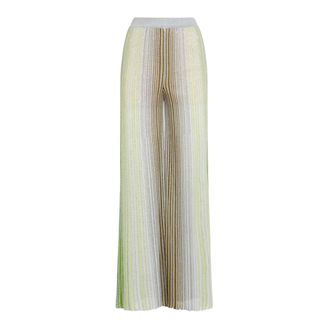 Missoni Femme, Pantalons, Multicolore, Taille: 40 FR Pantalon Large &agrave; Rayures et Paillettes