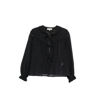 Stine Goya Gingham Tie-fastening Blouse