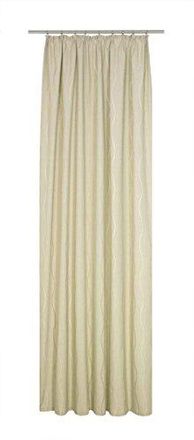 Wirth Fertigschal mit Kräuselband, Polyester-Baumwolle, Beige, 150 x 132 cm