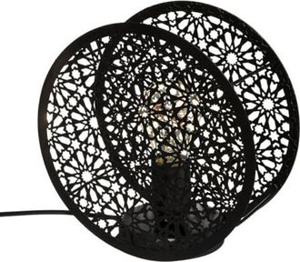 Atmosphera Atmosphera - Lampe ronde Lonzo - métal - noir D22 cm