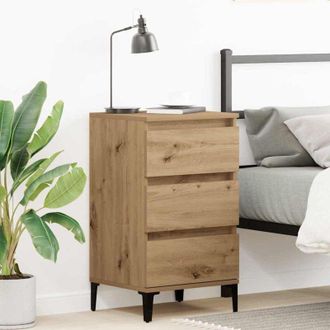 vidaXL Cabinet de chevet avec tiroir ch&ecirc;ne artisanal 40 x 35 x 70 cm Vidaxl