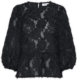 Saint Tropez Femme, Blouses et Chemises, Noir, Taille: 38 FR Chemisier ample manches 3/4