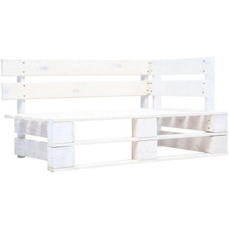 vidaXL Vidaxl - Banc dangle palette de jardin bois blanc