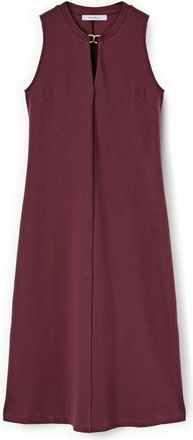 Motivi Femme, Robes, Rouge, Taille: 44 FR Robe Midi avec Boucle M&eacute;tallique